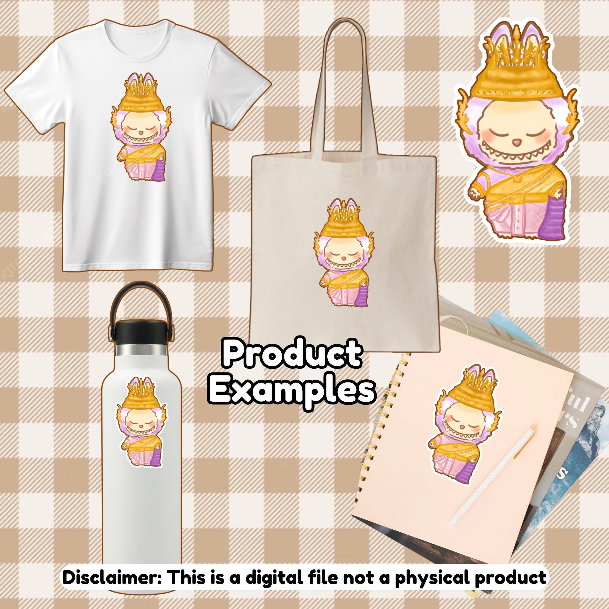 Thai Labubu Graphic Design - Digital File, Sticker Design, Ready to ...