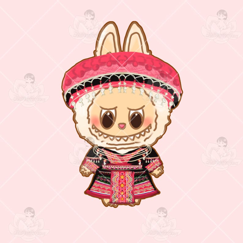 Hmong Labubu Graphic Design - Digital File, Sticker Design, Ready to ...