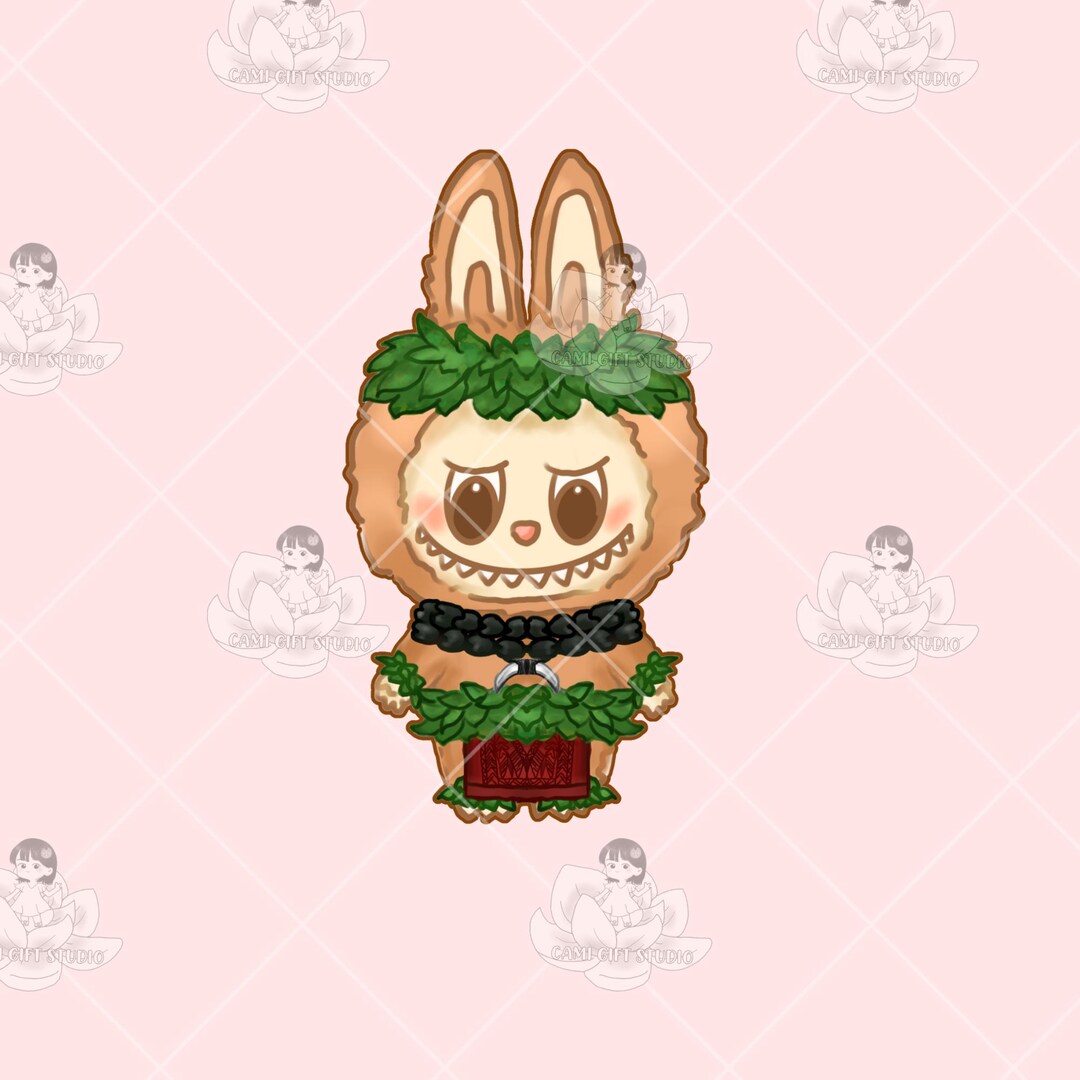Hawaiian Labubu Graphic Design - Digital File, Sticker Design, Ready to ...
