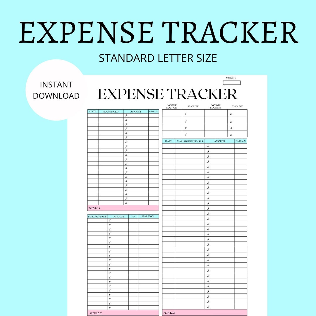 Expense Tracker, Income and Expense Tracker, Expense Tracker Template ...
