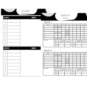 NETBALL COACHING PACK (black & White) - Downloadable A4 Template - Etsy ...