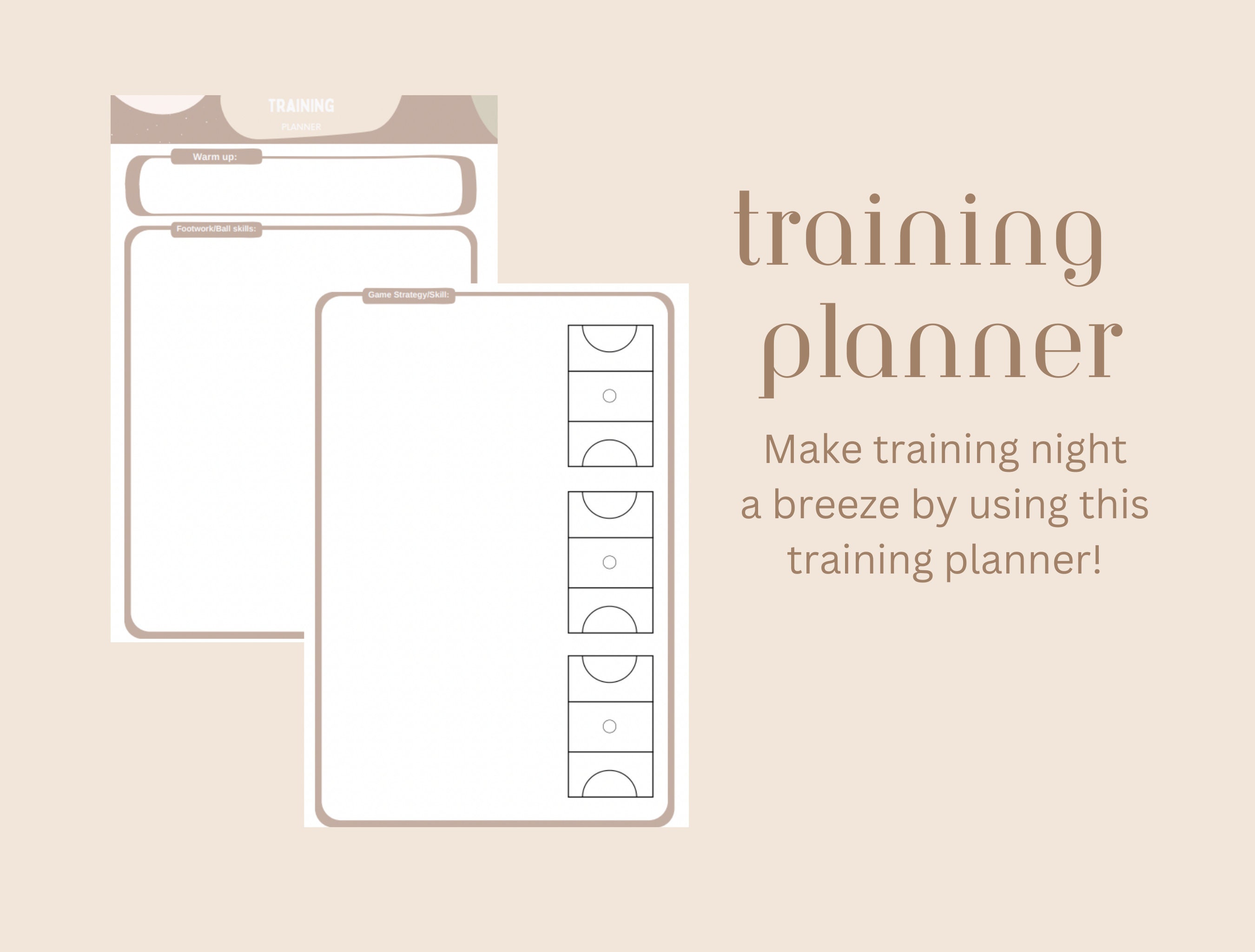 NETBALL COACHING PACK (neutral Colours) - Downloadable A4 Template ...