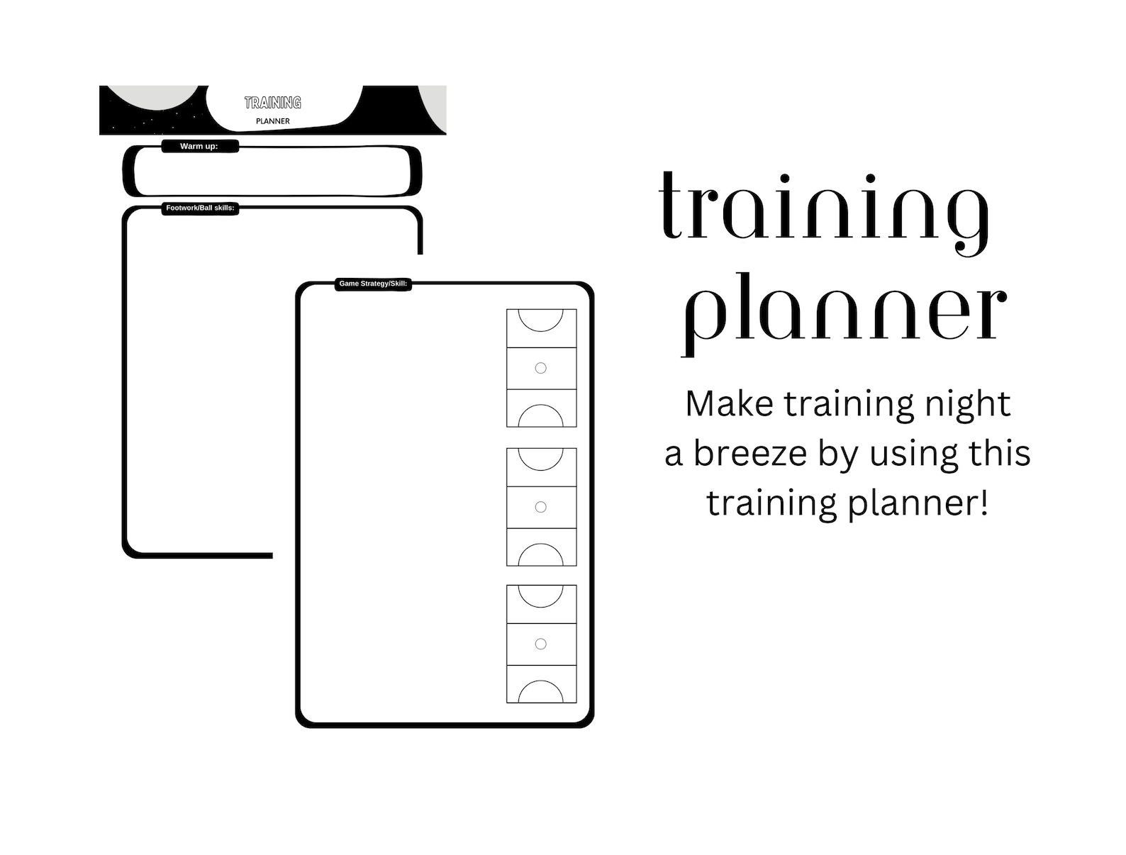 NETBALL COACHING PACK (black & White) - Downloadable A4 Template - Etsy ...