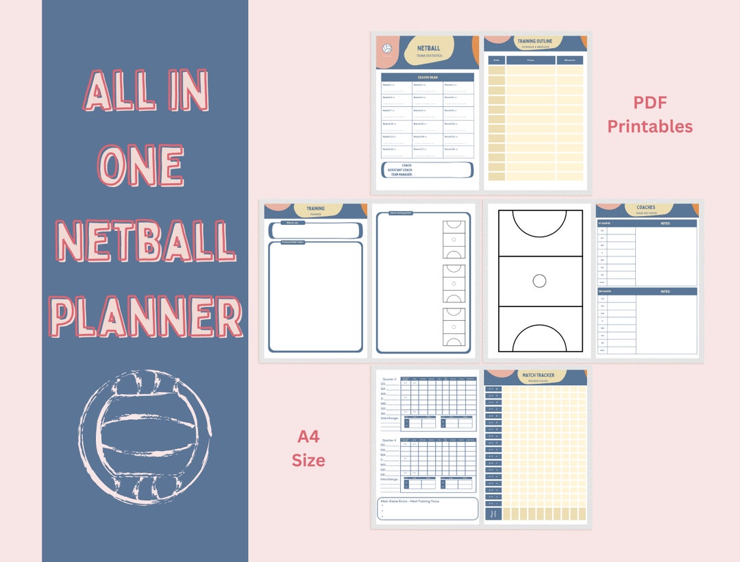 NETBALL COACHING PACK - Downloadable A4 Template - Etsy