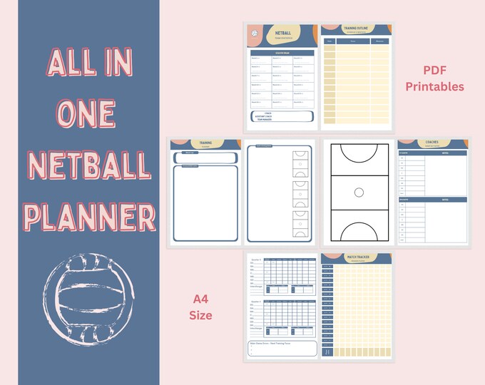 NETBALL COACHING PACK - Downloadable A4 Template - Etsy Australia