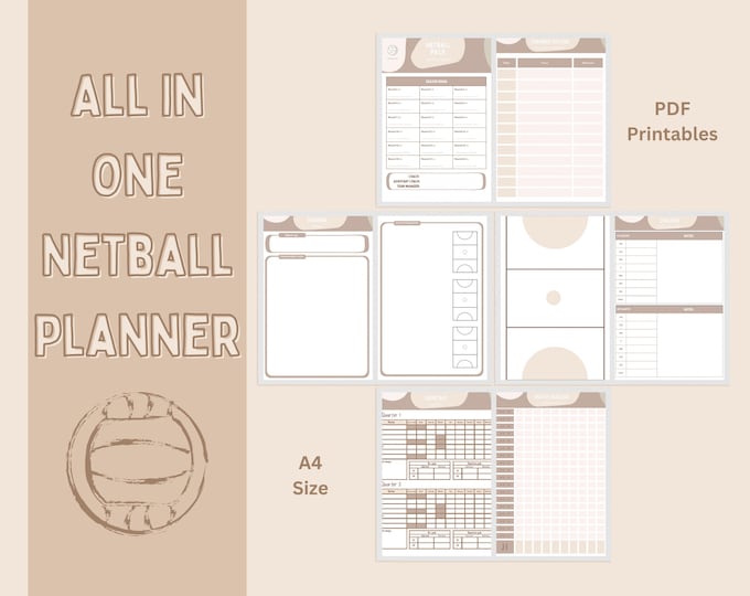 NETBALL COACHING PACK - Downloadable A4 Template - Etsy Australia