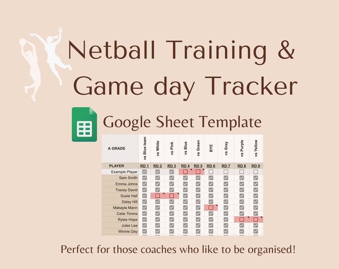NETBALL COACHING PACK neutral Colours Downloadable A4 Template - Etsy ...