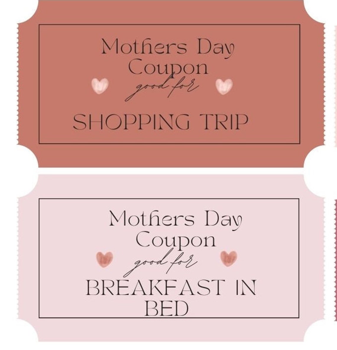 MOTHERS DAY COUPON |mothers Day Printable Coupon |last Minuet Mothers ...