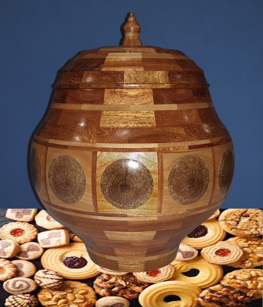 Handmade Wooden Biscuit Barrel - Etsy