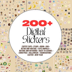 200 Digital Sticker Set Bundle - Etsy