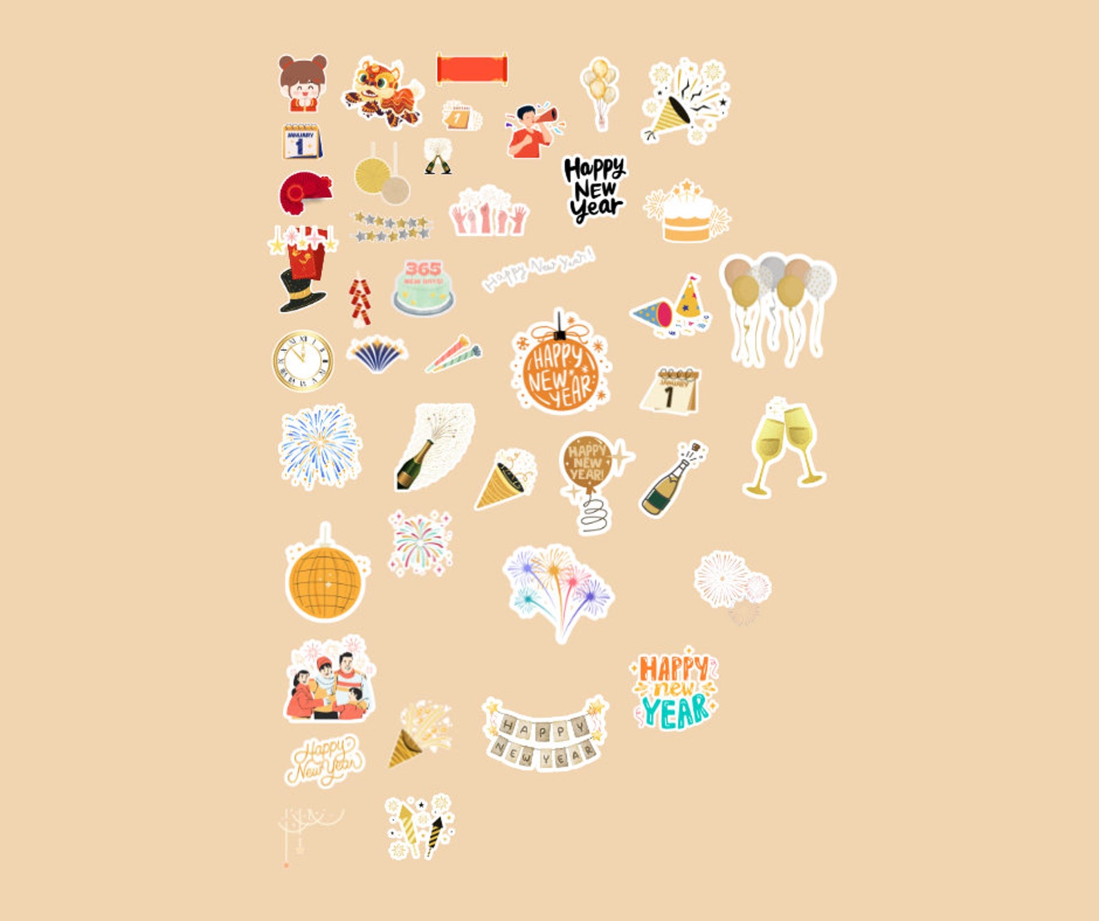 200 Digital Sticker Set Bundle - Etsy