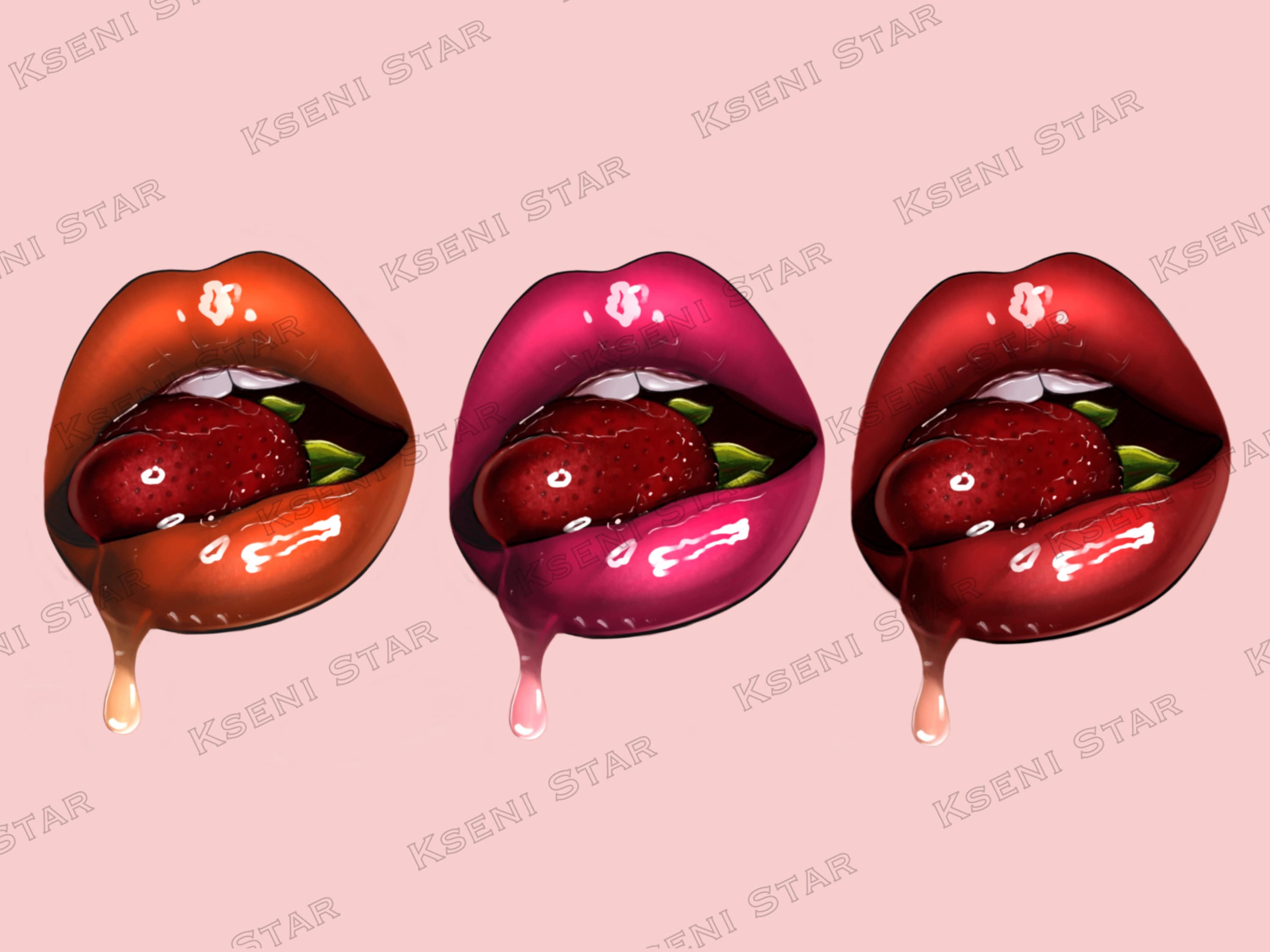 Realistic Lips Clipart Png. for Wedding, Hen Party, Love Game, Love ...