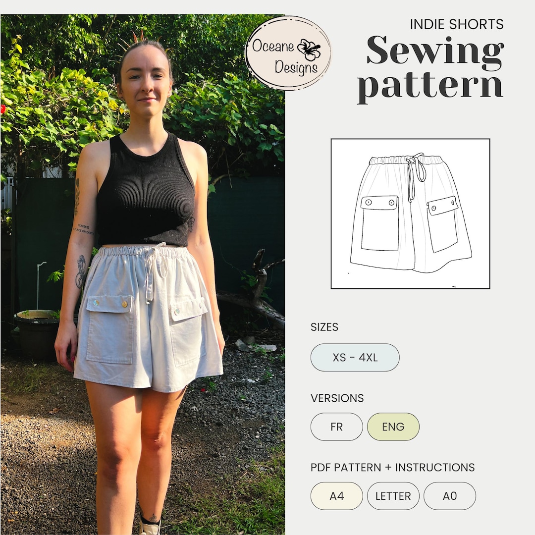 PDF Sewing Pattern / Sewing Pattern - Indie Shorts - Etsy