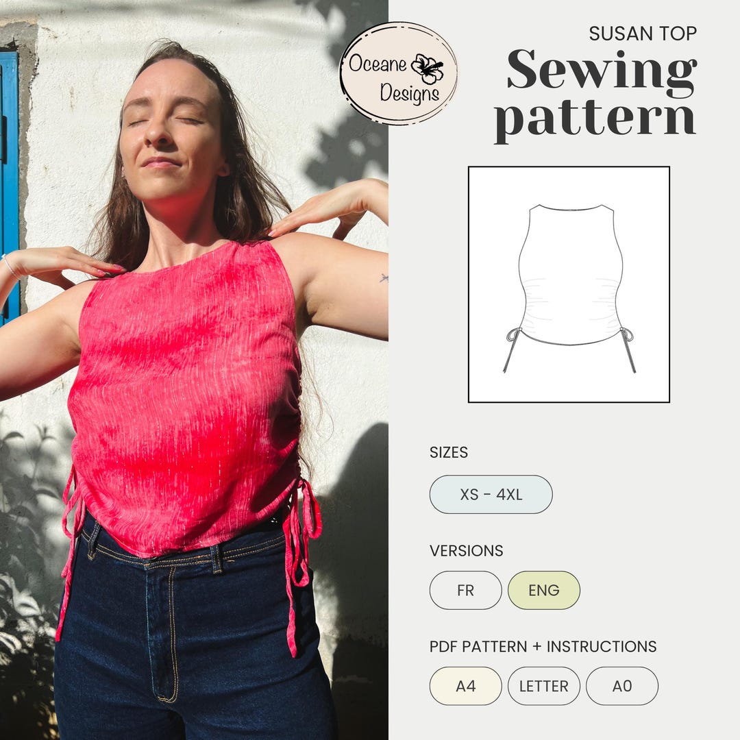 PDF Sewing Pattern / Sewing Pattern - Susan Top - Etsy