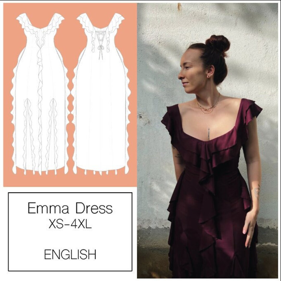 Emma Dress PDF Sewing Pattern - Etsy UK