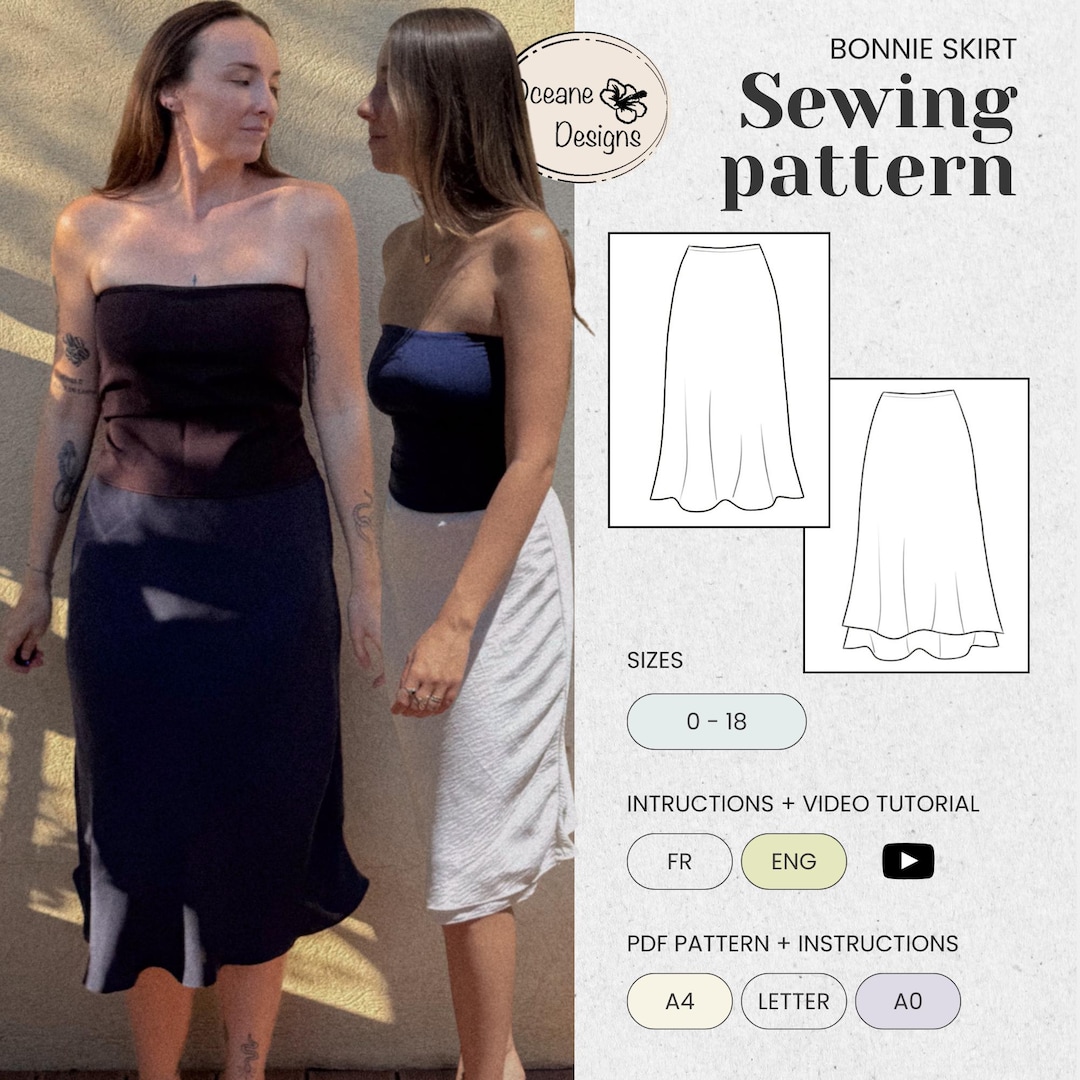 PDF Sewing Pattern / Sewing Pattern - Bonnie Skirt - Etsy