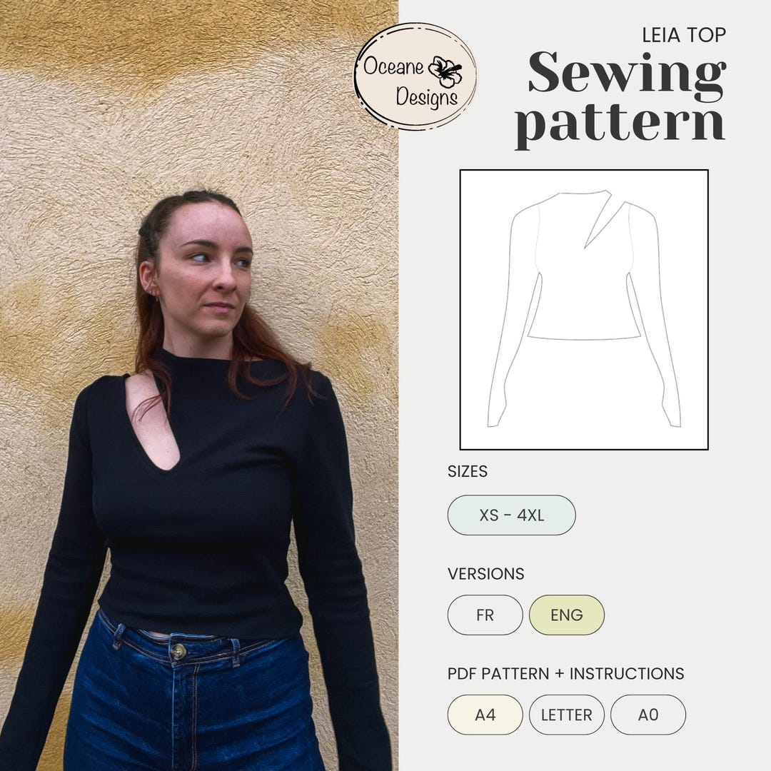 PDF Sewing Pattern / Sewing Pattern - Leia Top - Etsy