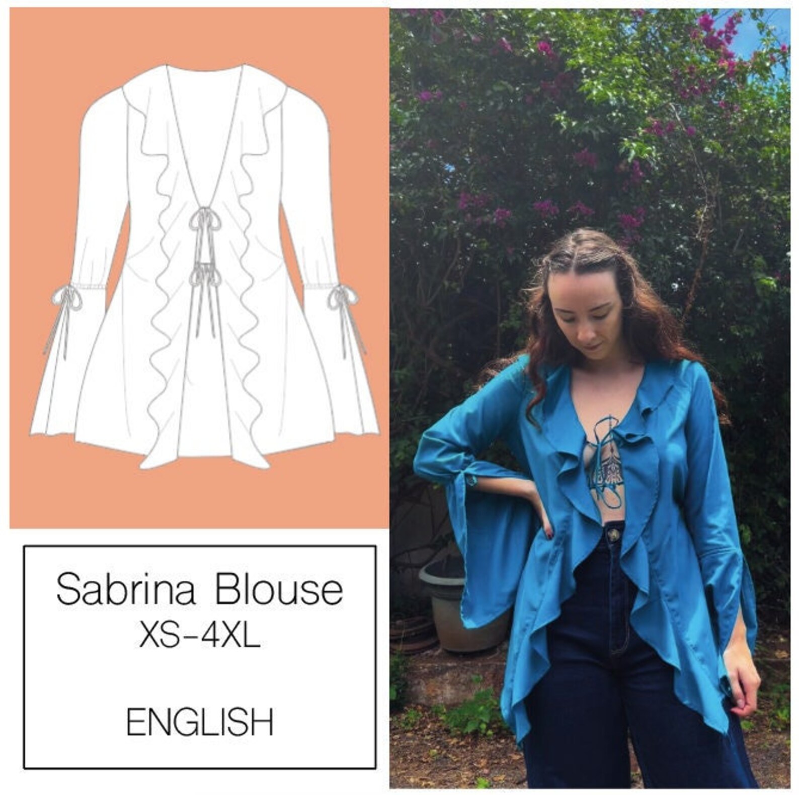 Sabrina Blouse PDF Sewing Pattern - Etsy
