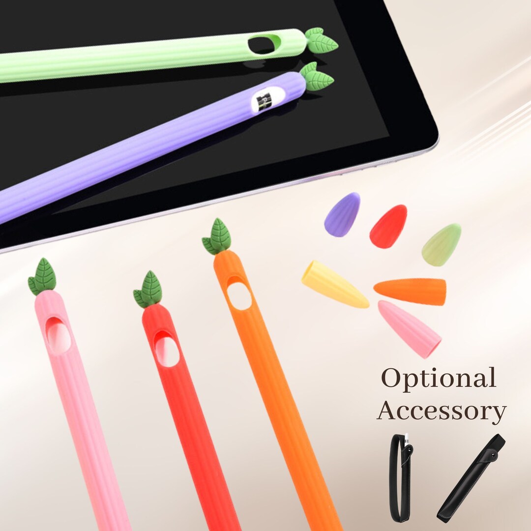 Kawaii Personalized Silicone Durable Pencil Case Compatible With Apple ...