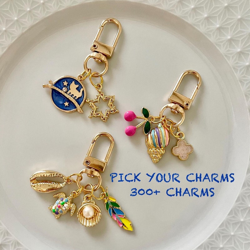 Initial Bag Charm - Etsy