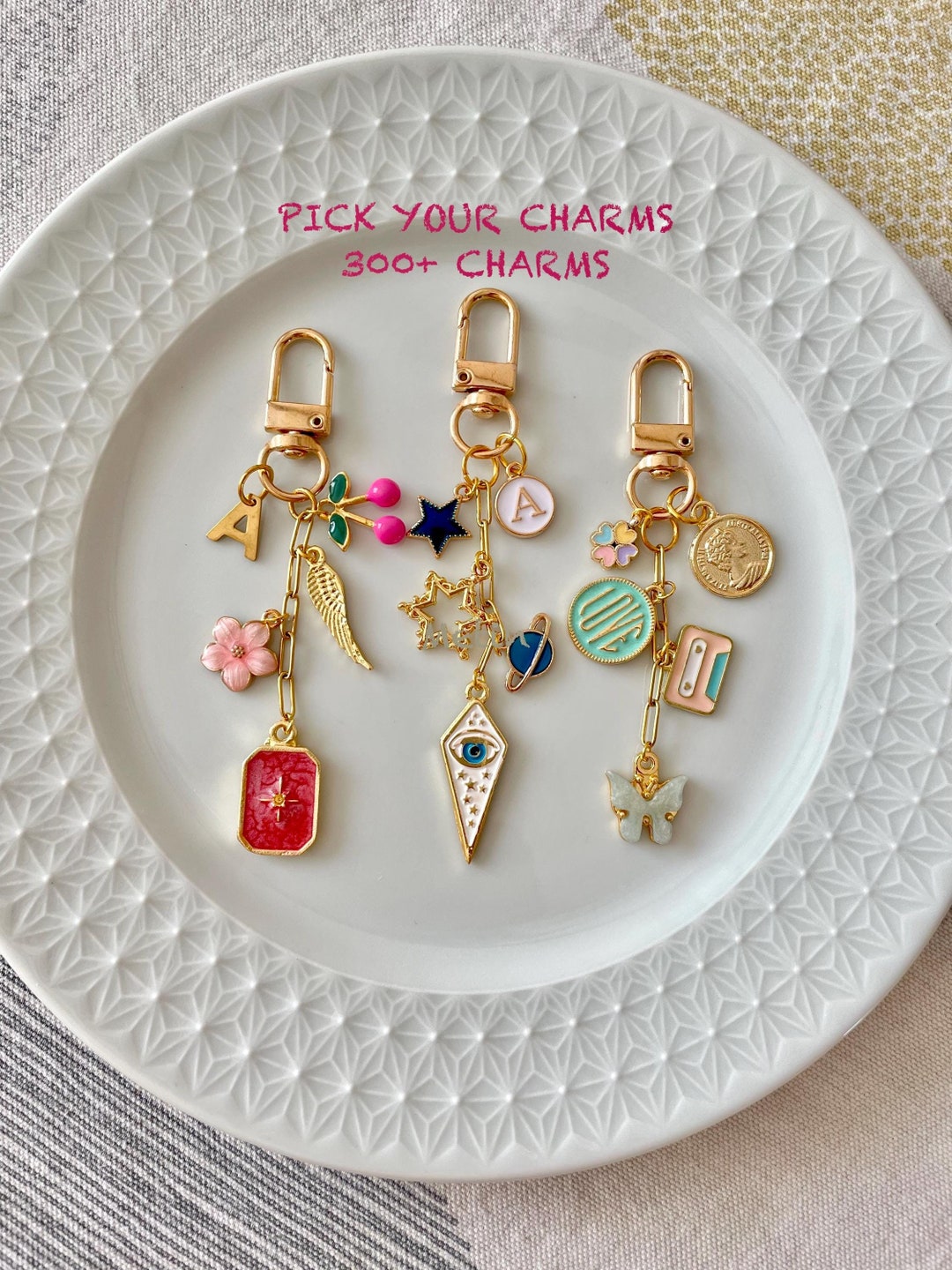 Make Your Own Keychain/custom Bag Charm/keychain Charm/purse Accessory ...