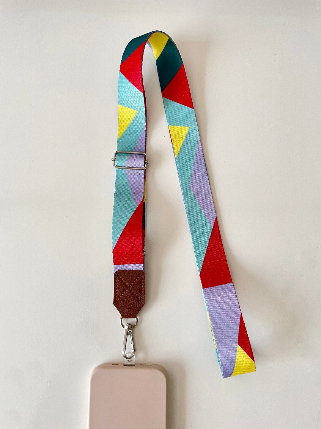 Adjustable Crossbody Phone Strap, Colorful Fabric Phone Strap, Phone ...