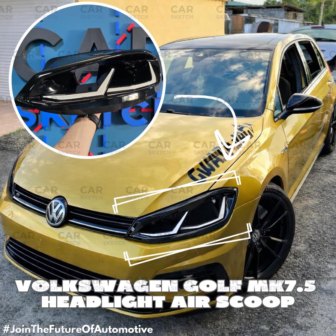 Volkswagen Golf MK7.5 Headlight Air Scoop - Etsy