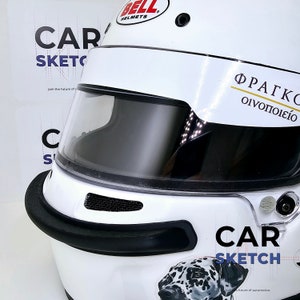 Front and Rear Spoiler for Bell Helmet RS7/RS7K/HP7 Black *based on ...