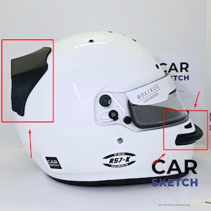 Front and Rear Spoiler for Bell Helmet RS7/RS7K/HP7 Black *based on ...