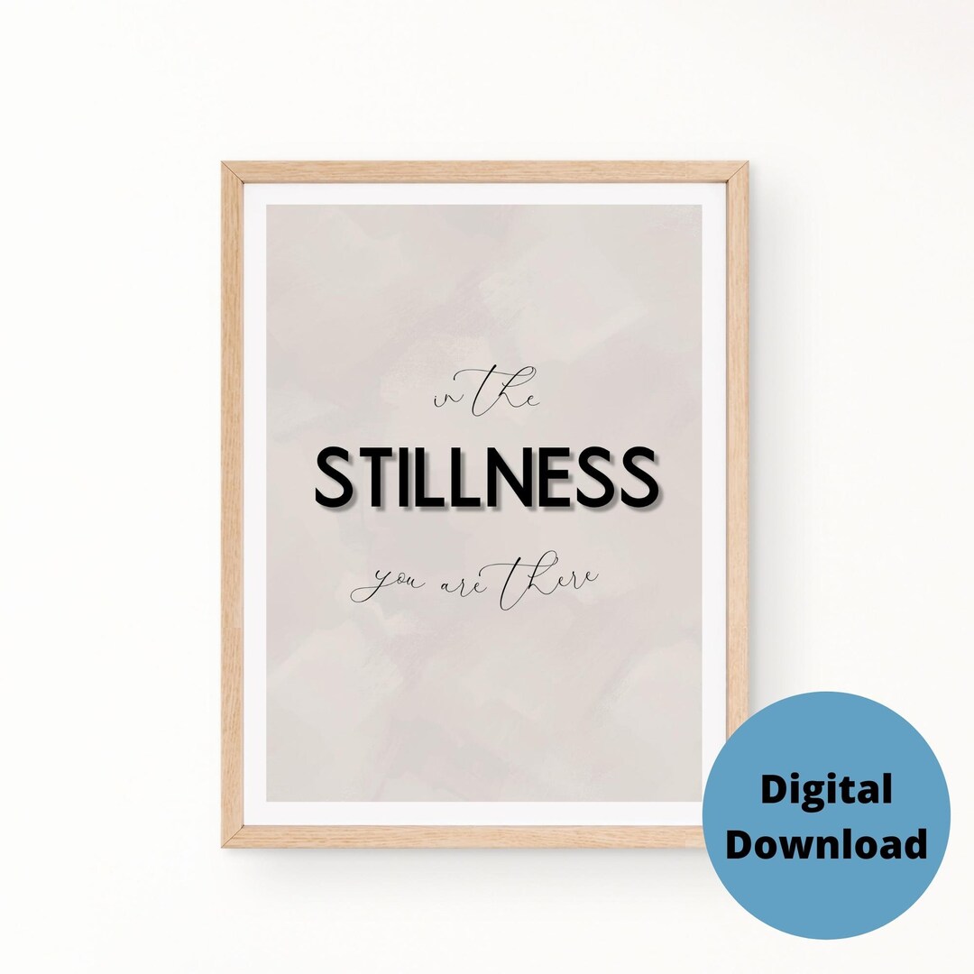 In the Stillness Printable Wall Art Minimalist Quote Print Wall Decor ...