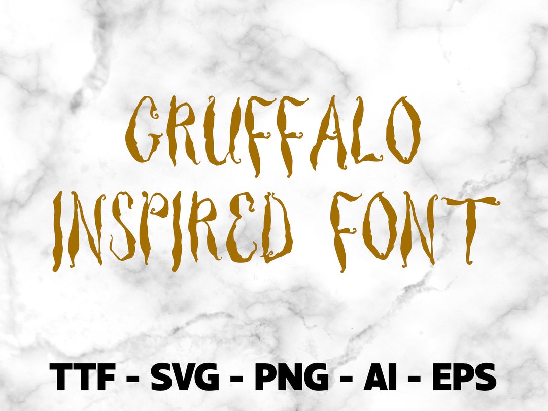 Gruffalo Font TTF SVG Personalisation and Customisation - Etsy