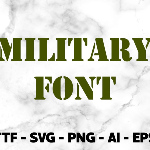 Military Font Svg - Etsy