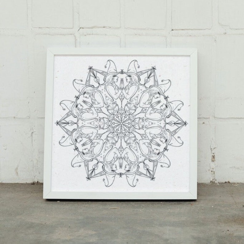 Printable Magical Witch Mandala - Mystical Coloring Page - All Ages ...