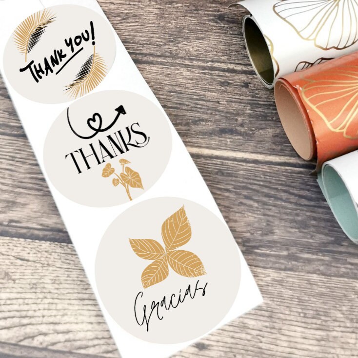 Thank You Stickers, Printable Stickers, Digital Download, Gift Stickers ...