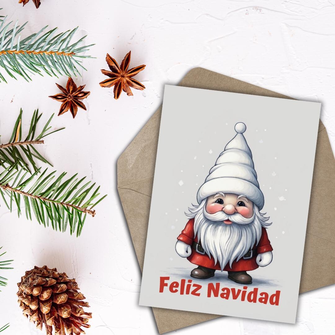 Christmas Postcard, Christmas Card, Christmas Greeting in Spanish ...