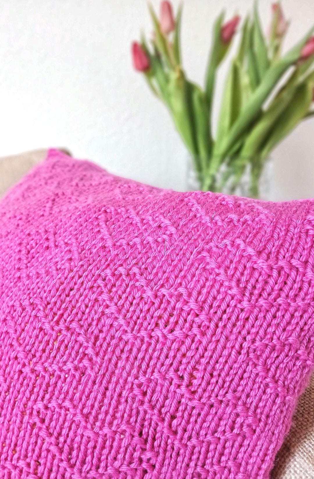 Knitting Pattern Cushion Cover, Easy Knit Pattern, Beginner Friendly ...