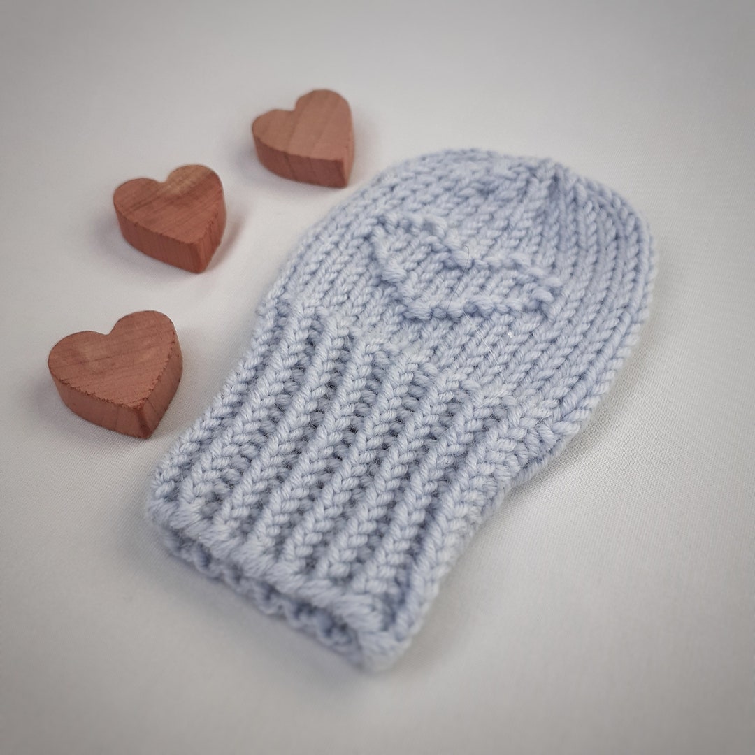 Knitting Pattern Baby Mittens, Easy Knit, Pattern Heart Mittens ...