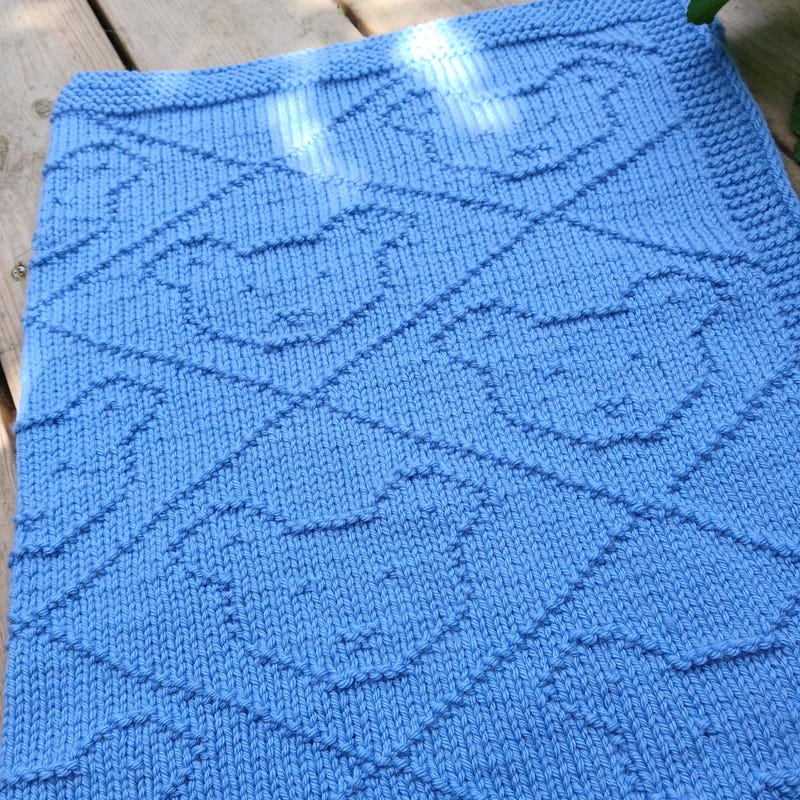Knitting Pattern Bear Blanket - Etsy Norway