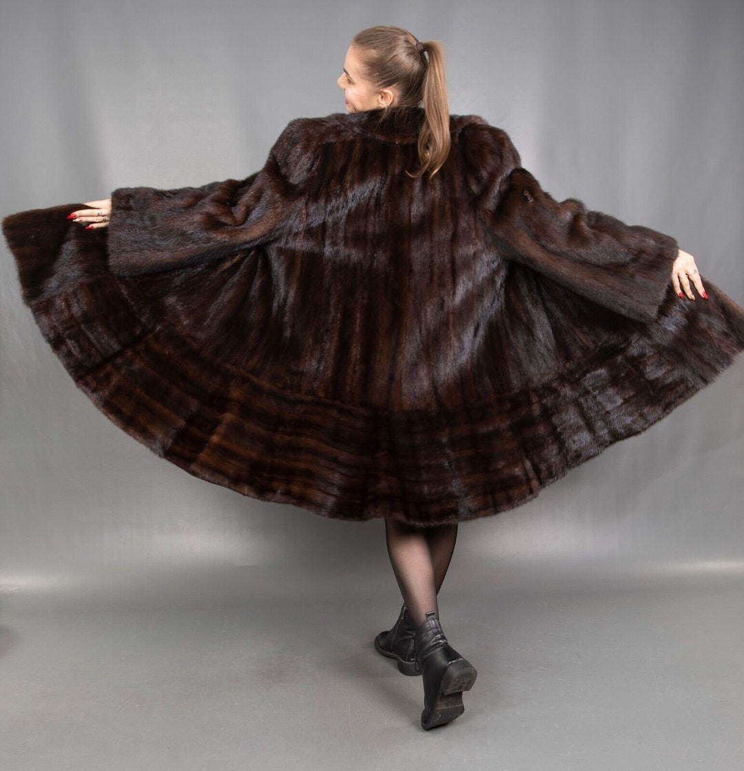 3186 Glamorous Real Mink Fur Coat Luxury Fur Jacket Swinger Beautiful ...