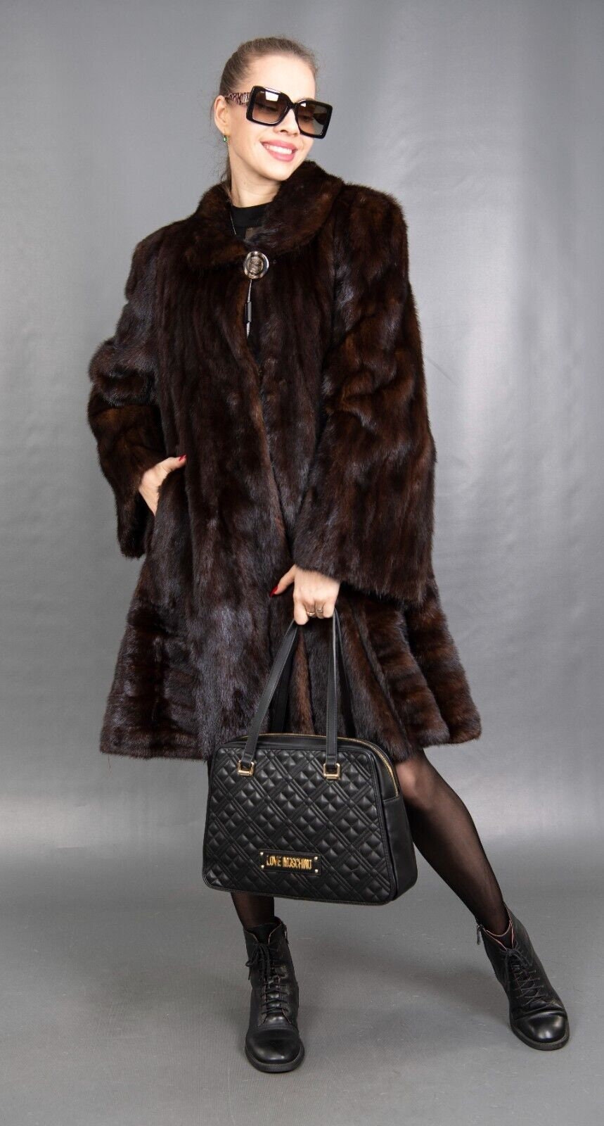 3186 Glamorous Real Mink Fur Coat Luxury Fur Jacket Swinger Beautiful ...