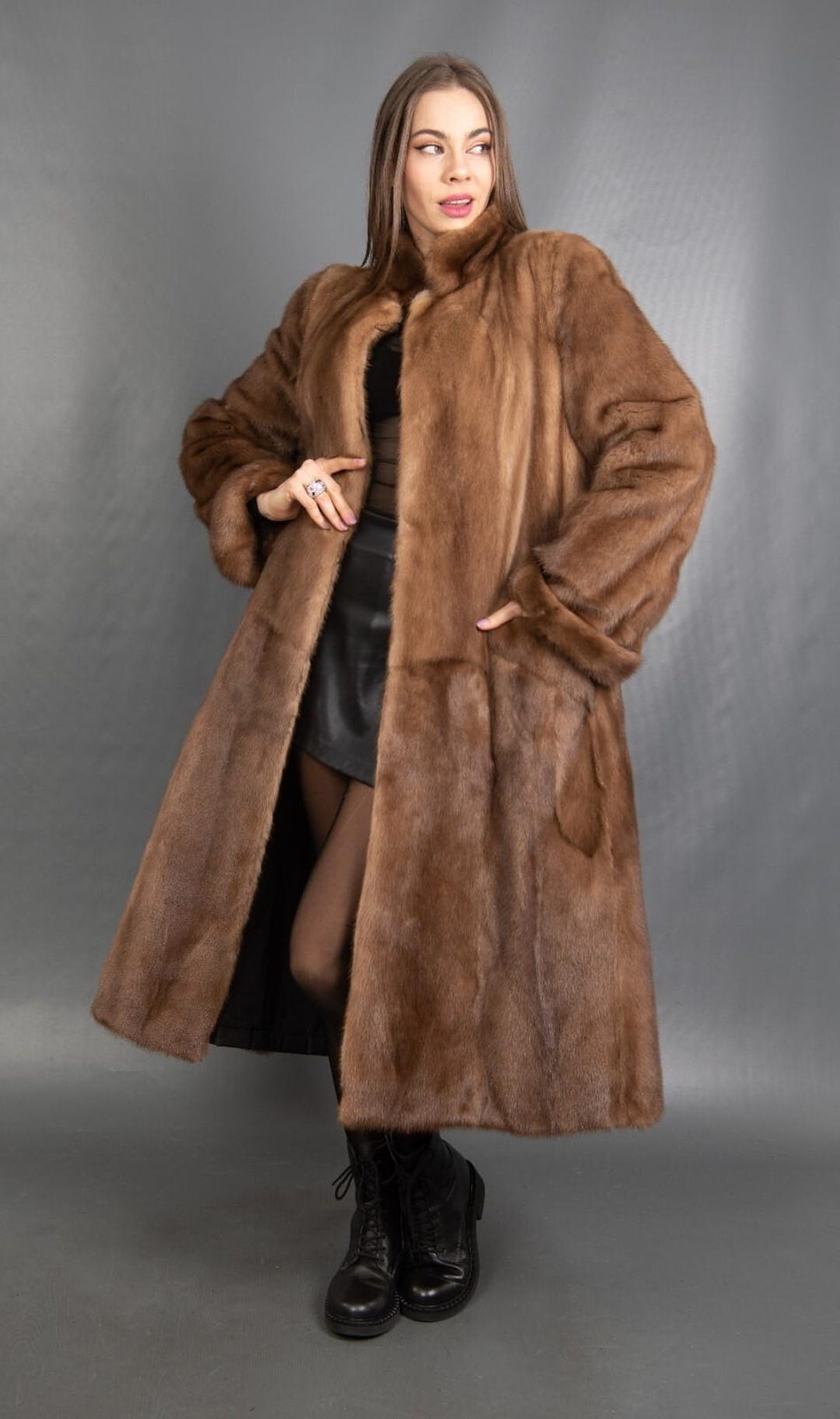 15051 NEW Real Reversible Mink Coat Luxury Fur Pelz Size M - Etsy