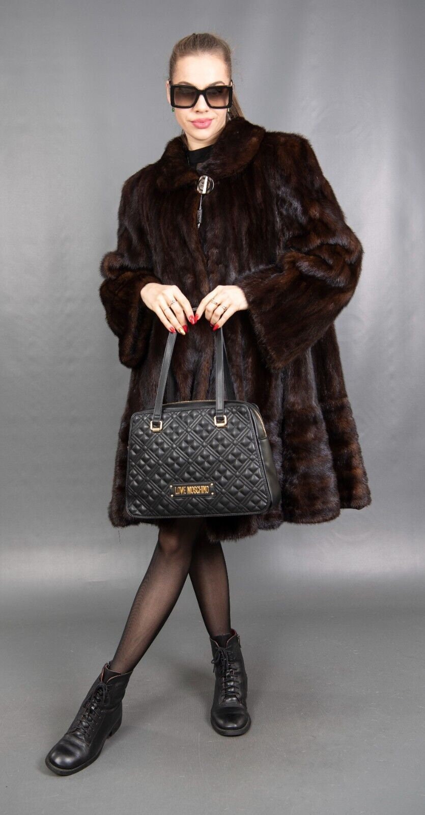 3186 Glamorous Real Mink Fur Coat Luxury Fur Jacket Swinger Beautiful ...