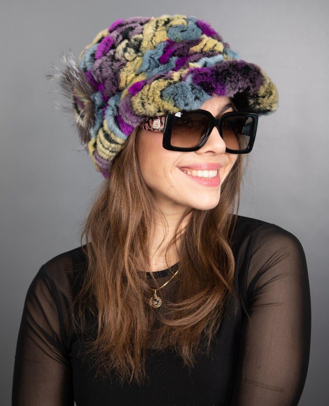 1129 New Wonderful Real Real Rex Chinchilla Hat Luxury Fur Beautiful ...