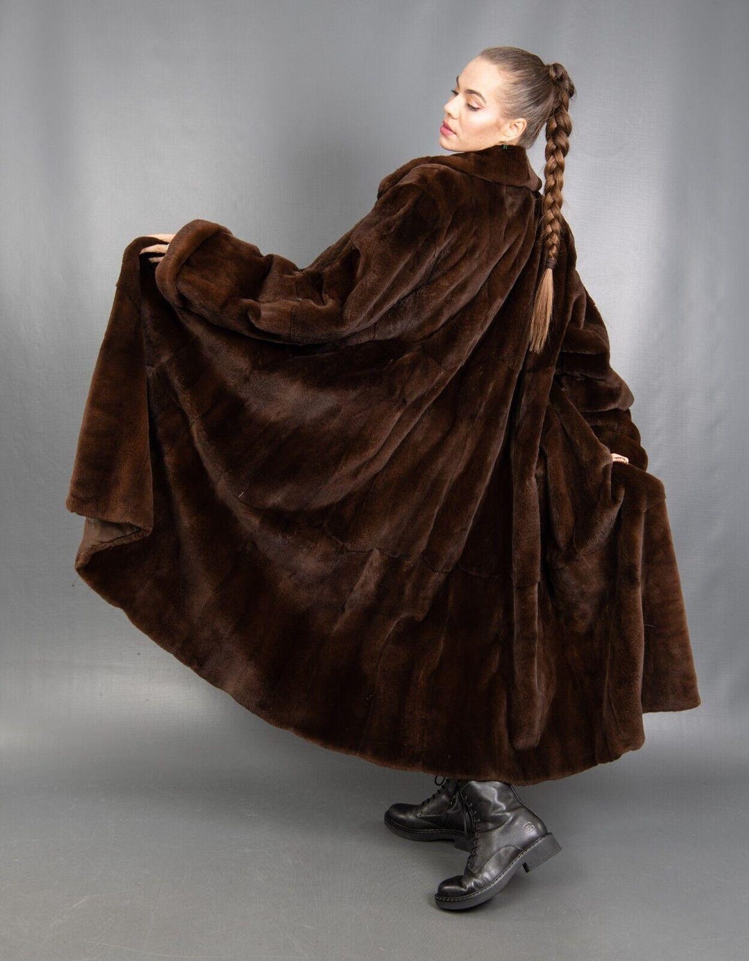 5026 Gorgeous Real Sheared Saga Royal Mink Coat Luxury Fur Beautiful ...