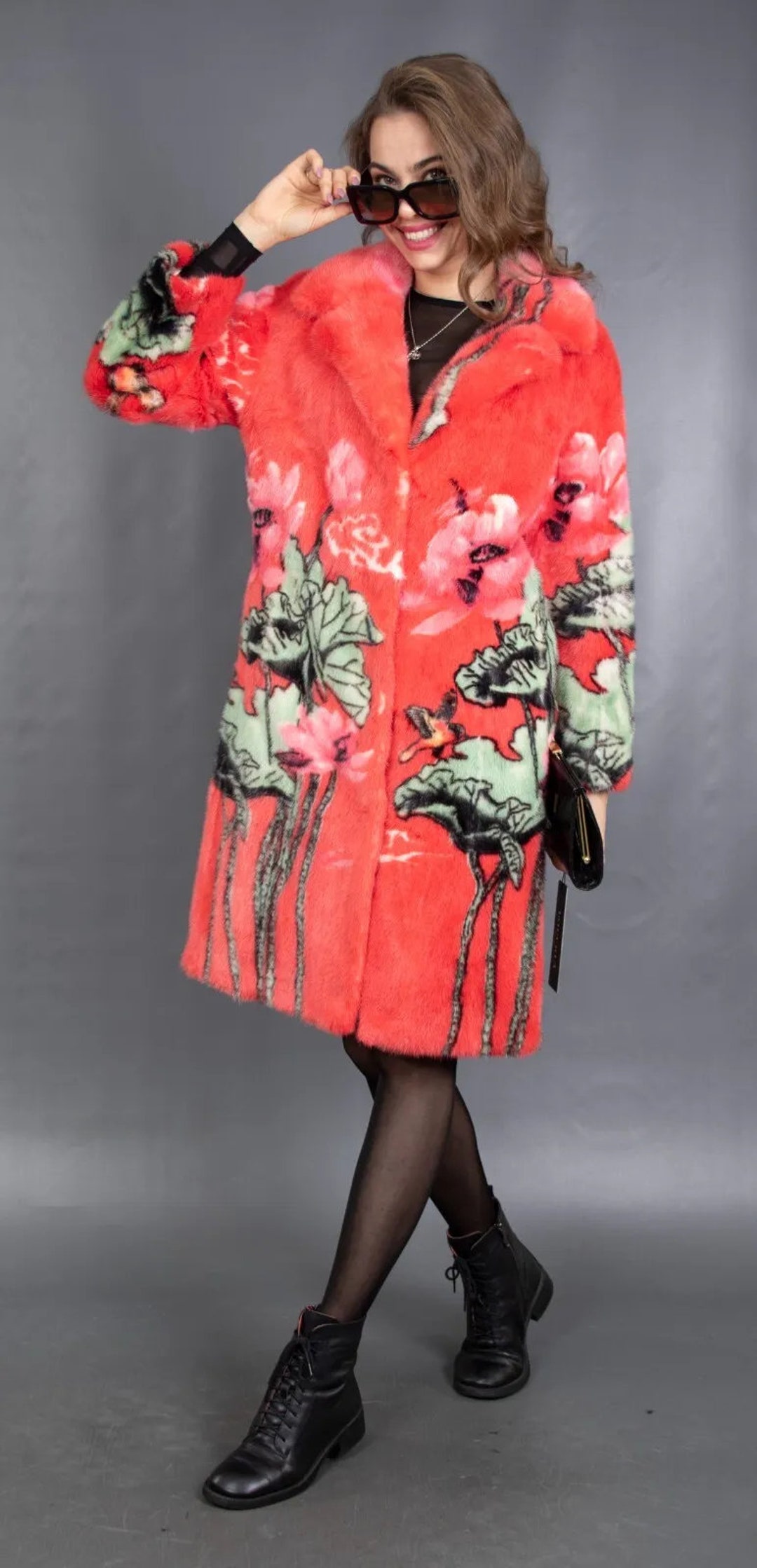 11563 NEW Glamorous Real Saga Furs Mink Coat Luxury Fur Jacket Size M ...