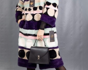 1085 Glamorous Real Saga Mink Coat Luxury Fur Jacket Beautiful Look ...