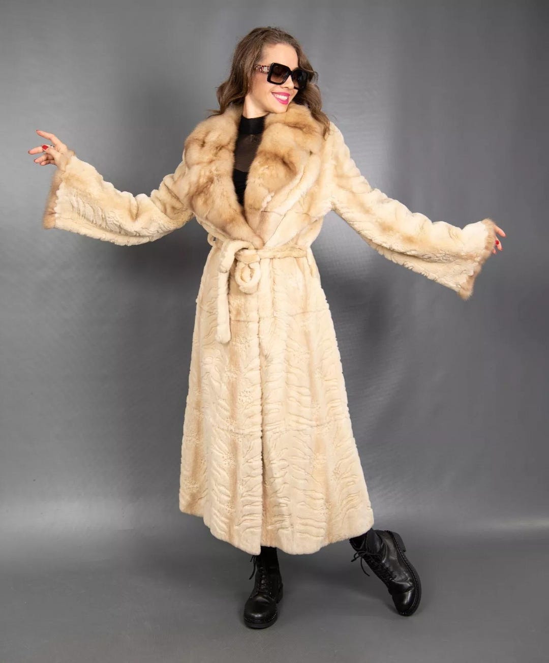 4775 NEW Glamorous Real Sheared Mink Coat Russian Sable Swinger Luxury ...