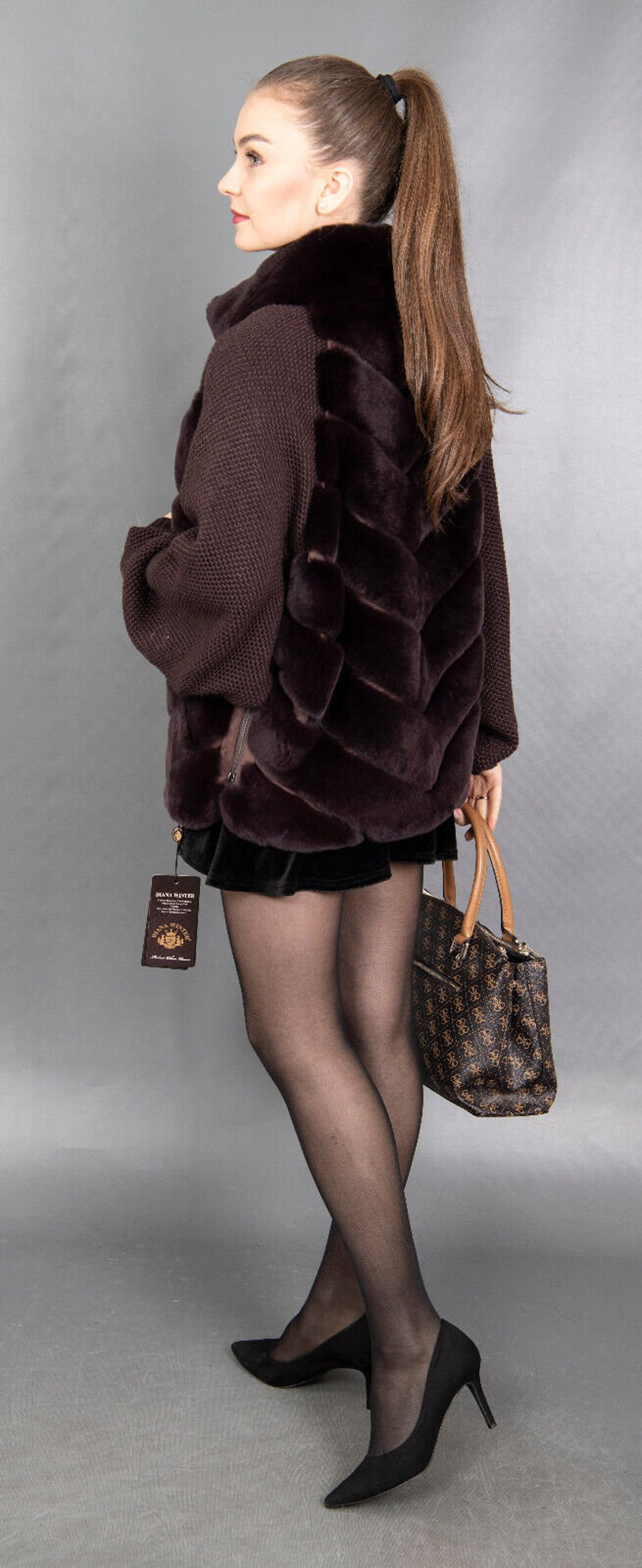 8585 NEW Superior Rex Chinchilla Fur Coat Luxury Jacket Beautiful Look ...