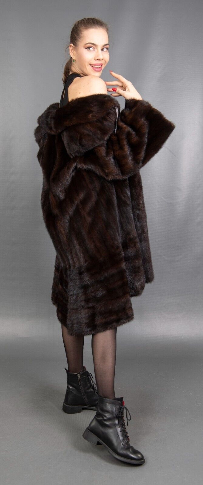 3186 Glamorous Real Mink Fur Coat Luxury Fur Jacket Swinger Beautiful ...