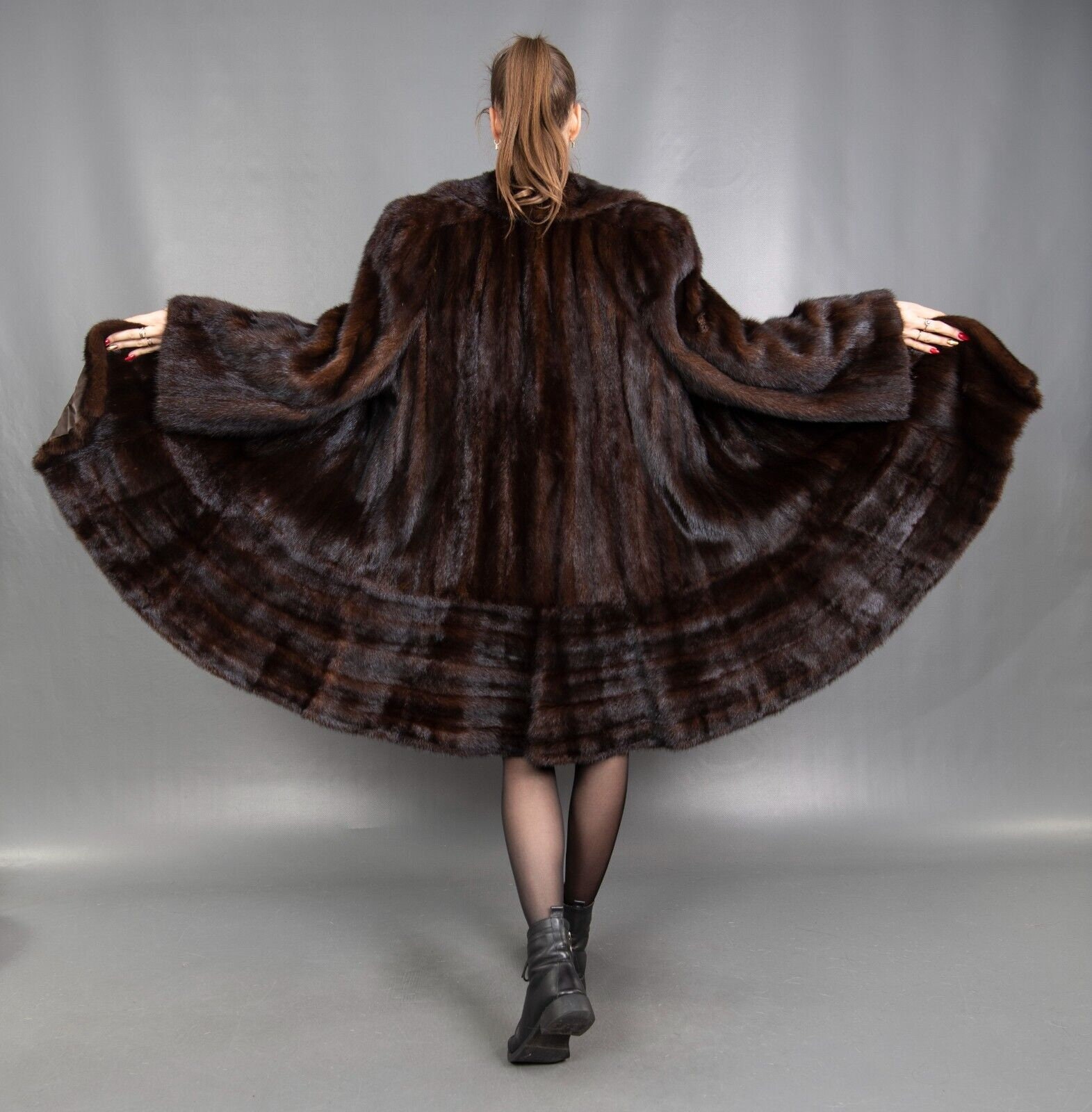 3186 Glamorous Real Mink Fur Coat Luxury Fur Jacket Swinger Beautiful ...